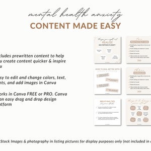 Mental Health Anxiety Post Templates, Anxiety Templates, Mental Health ...