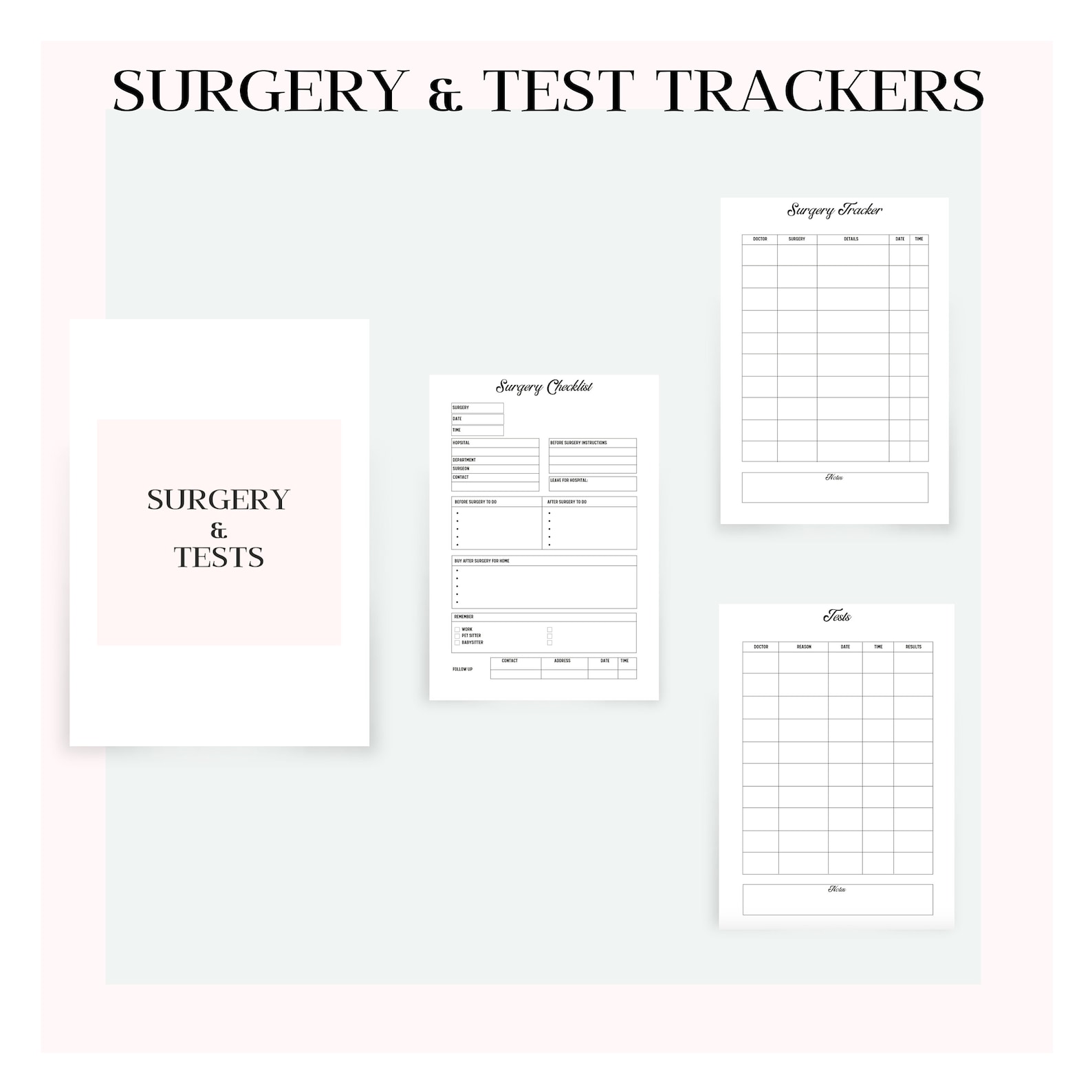 MEDICAL Planner Patient Notebook Planning Kit Blood - Etsy