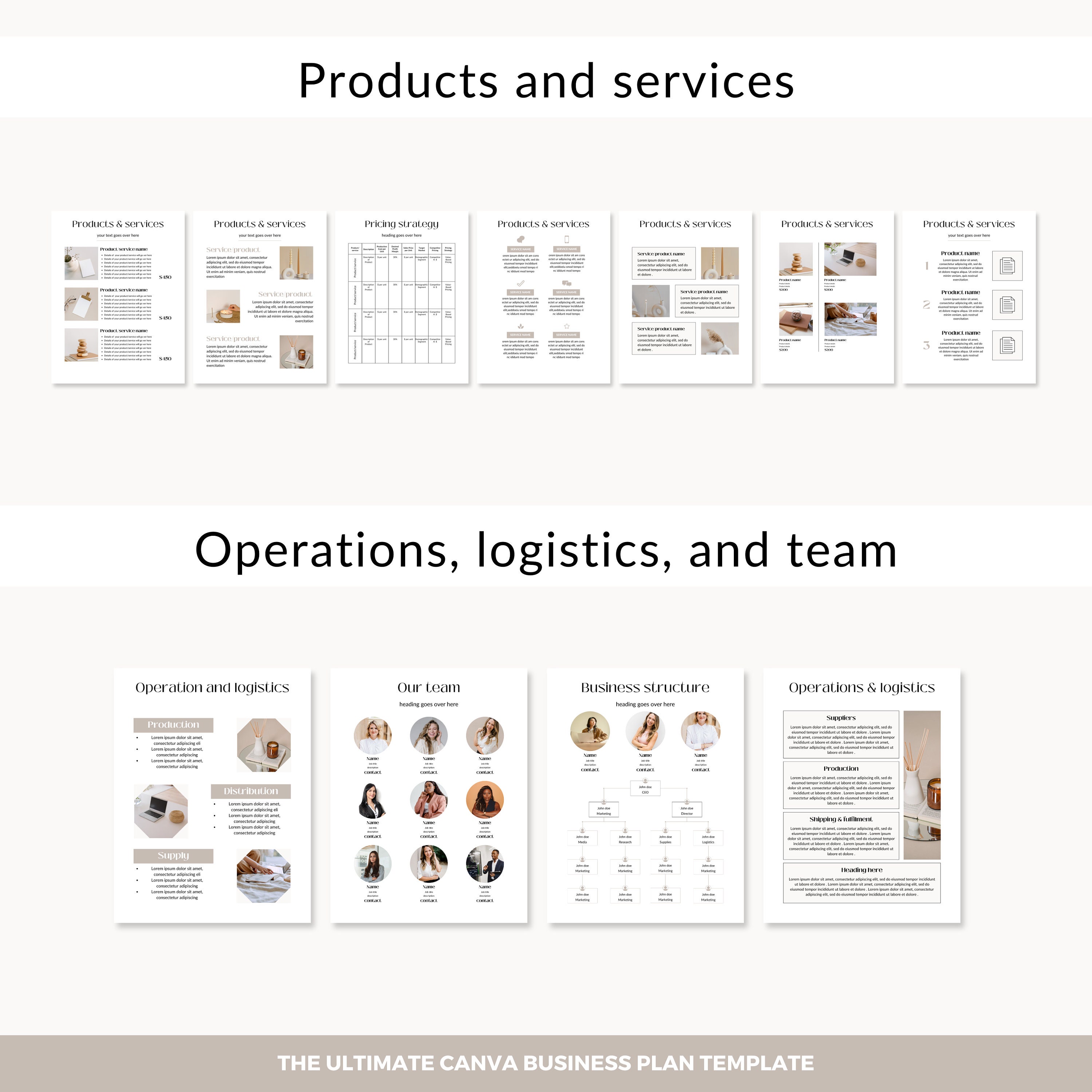 Small Business Plan Template, Business Plan Template Printable, Start ...