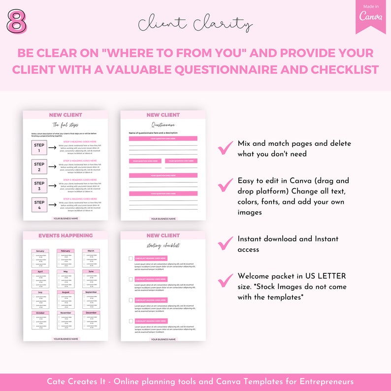 Client Welcome Kit, New Client Welcome Packet, Client Welcome Template ...