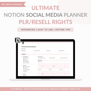 PLR Notion Template Bundle, Notion Instagram Planner, Notion Life Planner, Notion Business ...