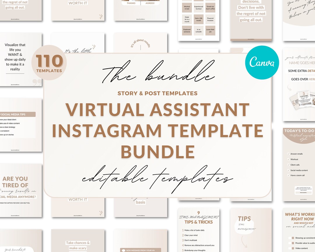 Virtual Assistant Templates, Virtual Assistant Template Bundle, Post ...