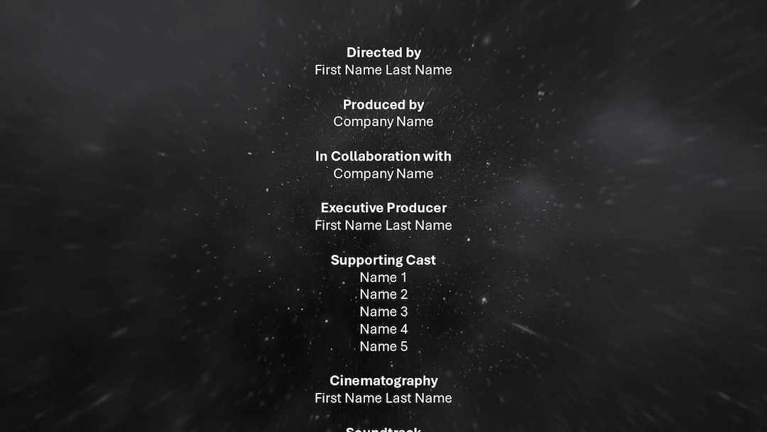 Movie End Credits Powerpoint Template | Cinematic Film Style (digital ...