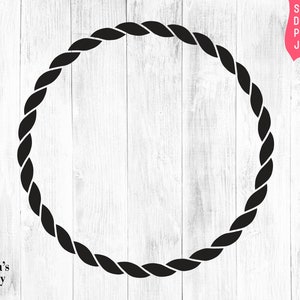 Rope Frame SVG Cruise Svg Files Rope Circle Svg Nautical - Etsy