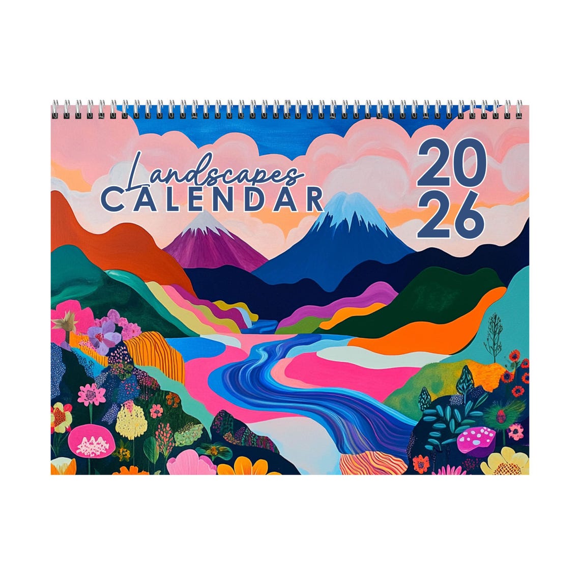 Mountain Landscape Wall Calendar 2026, Scenic Nature Yearly Planner ...