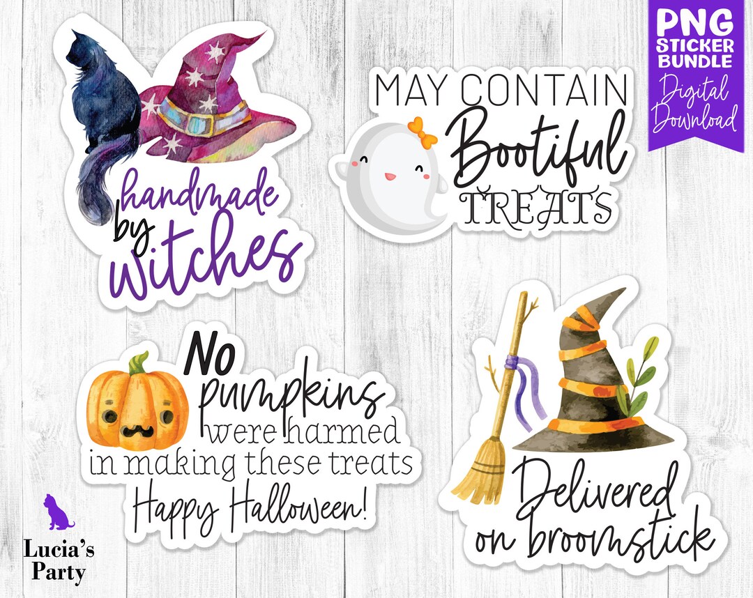 Halloween Sticker PNG, Small Business Stickers Printable, Business ...