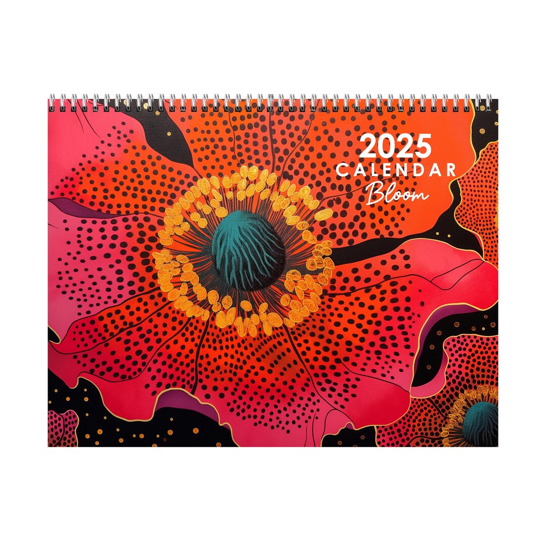 2025 Floral Illustrated Wall Calendar, Flower Market Calendar, 2025 ...