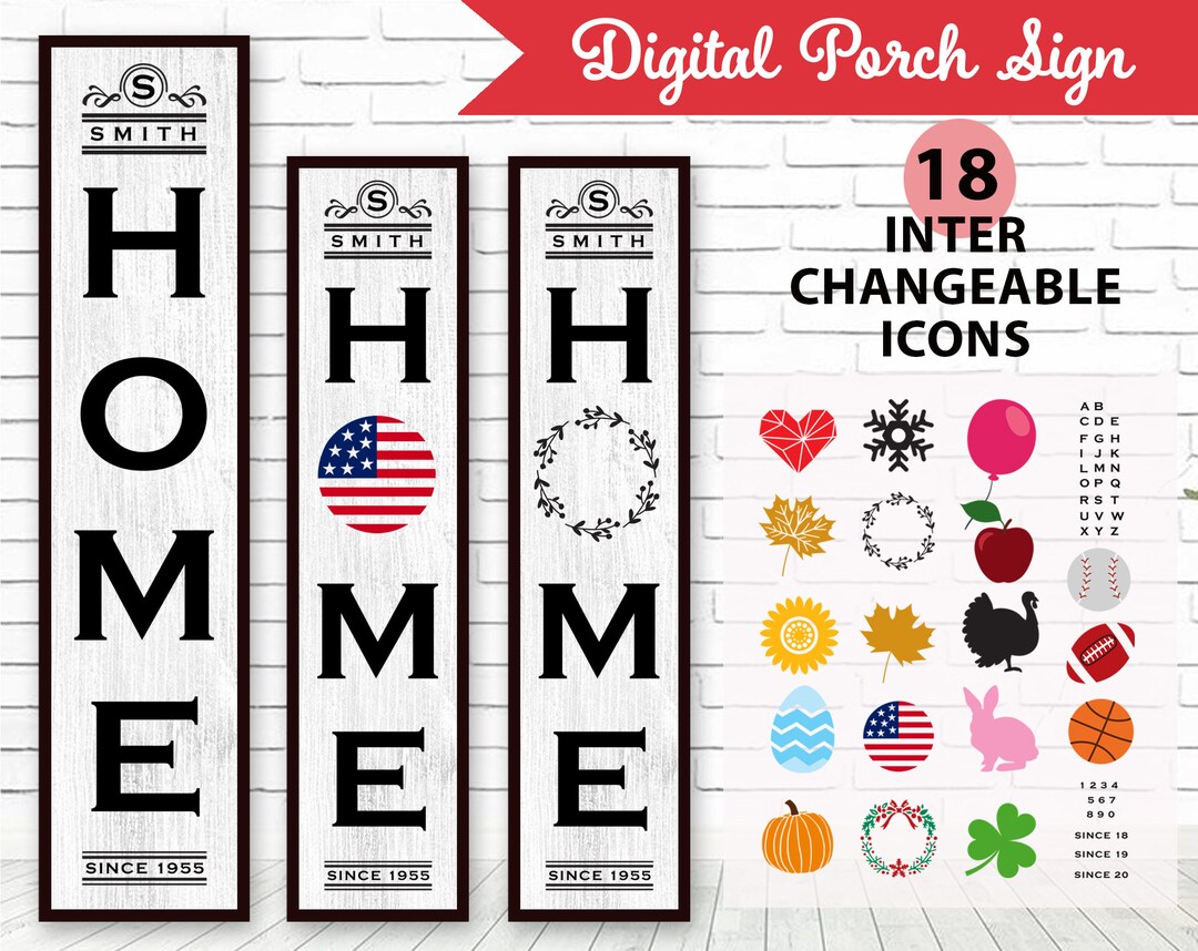Home Porch Svg, Vertical Home Svg, Vertical Home Sign With Wreath ...
