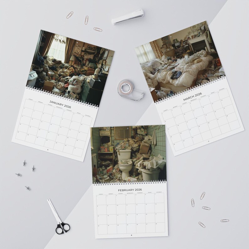 Funny Calendar 2026 | Hoarders | White Elephant Gifts for Adults ...