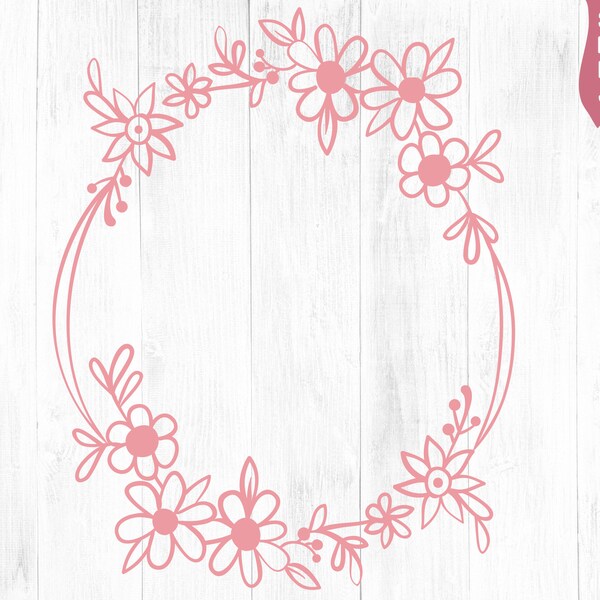 Flower Circle Svg - Etsy UK