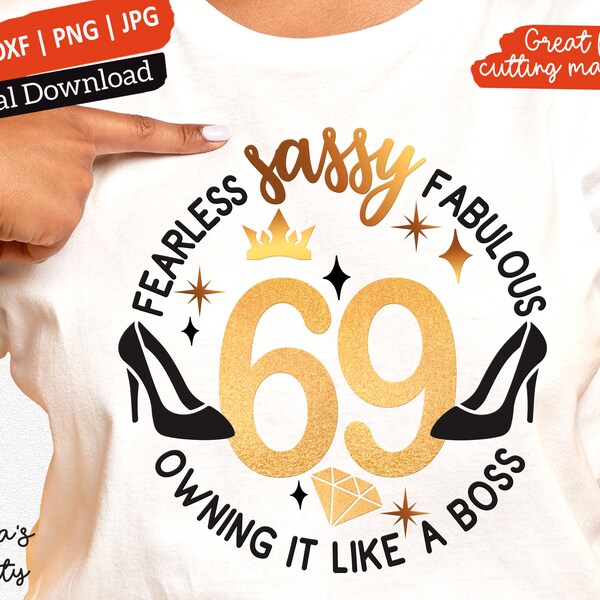 69 and Fabulous Svg - Etsy