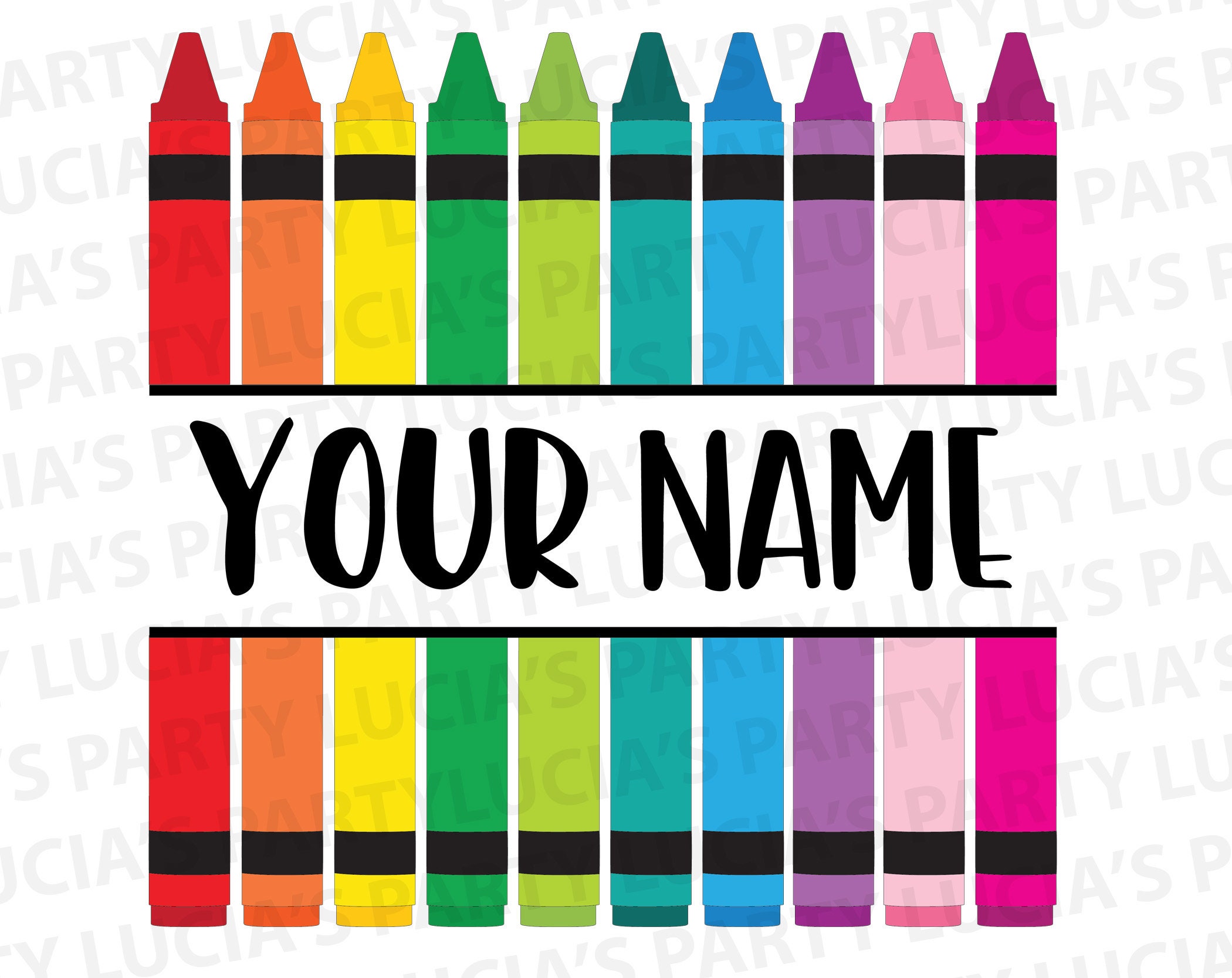 Crayon split svg Crayons svg crayon split monogram svg crayon | Etsy