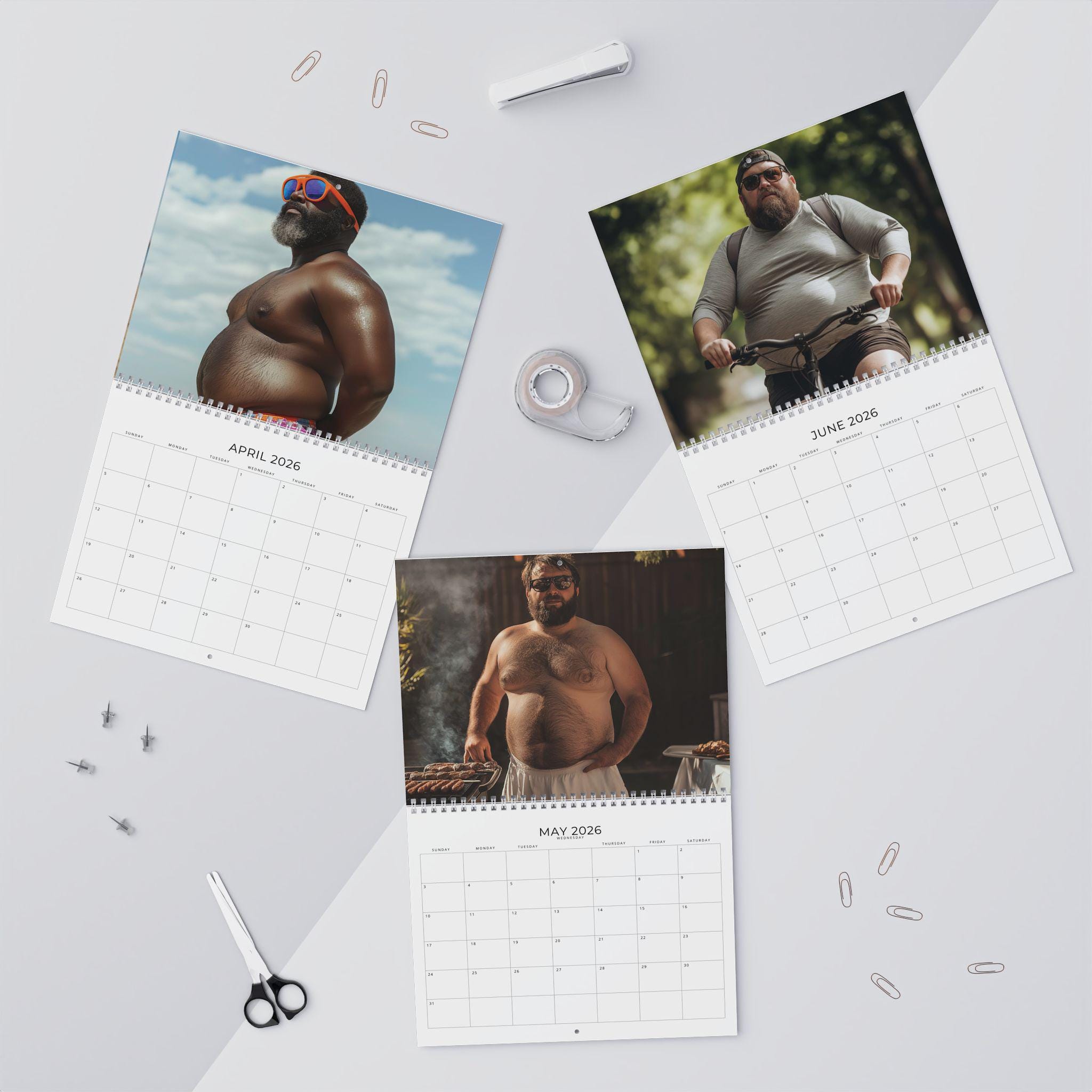 Funny Calendar 2026 | Dad Bods | White Elephant Gifts for Adults ...
