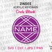 Circle name svg Zindee cut file keychain svg keychain Zindee | Etsy