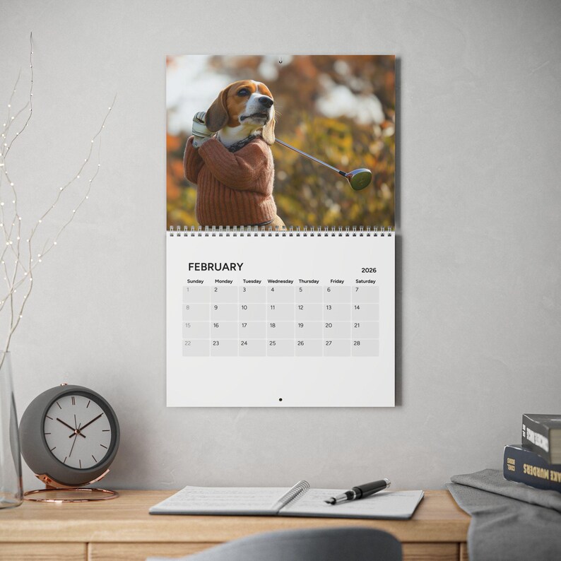 Funny Calendar 2026 | Dogs and Golf | White Elephant Gifts for Adults ...