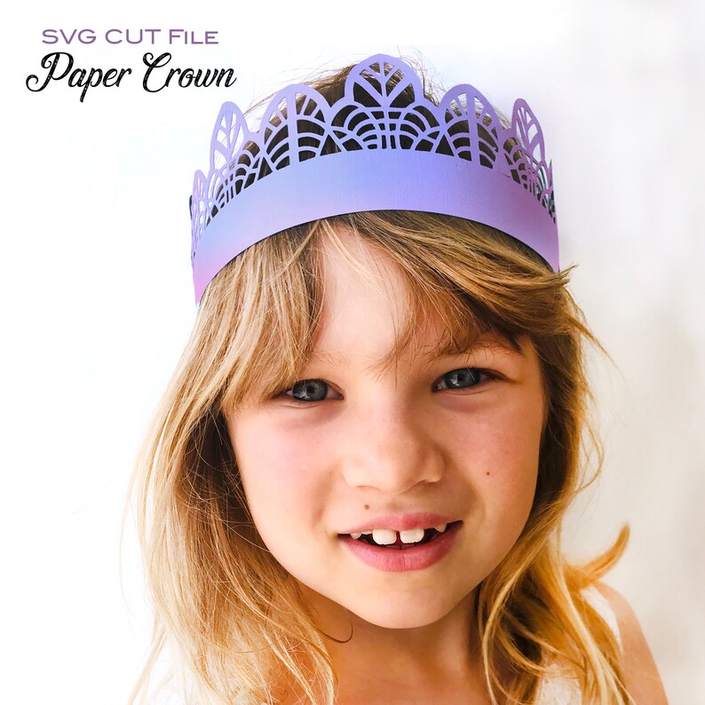 Paper Crown SVG File Princess Crown SVG Crown Cut File | Etsy