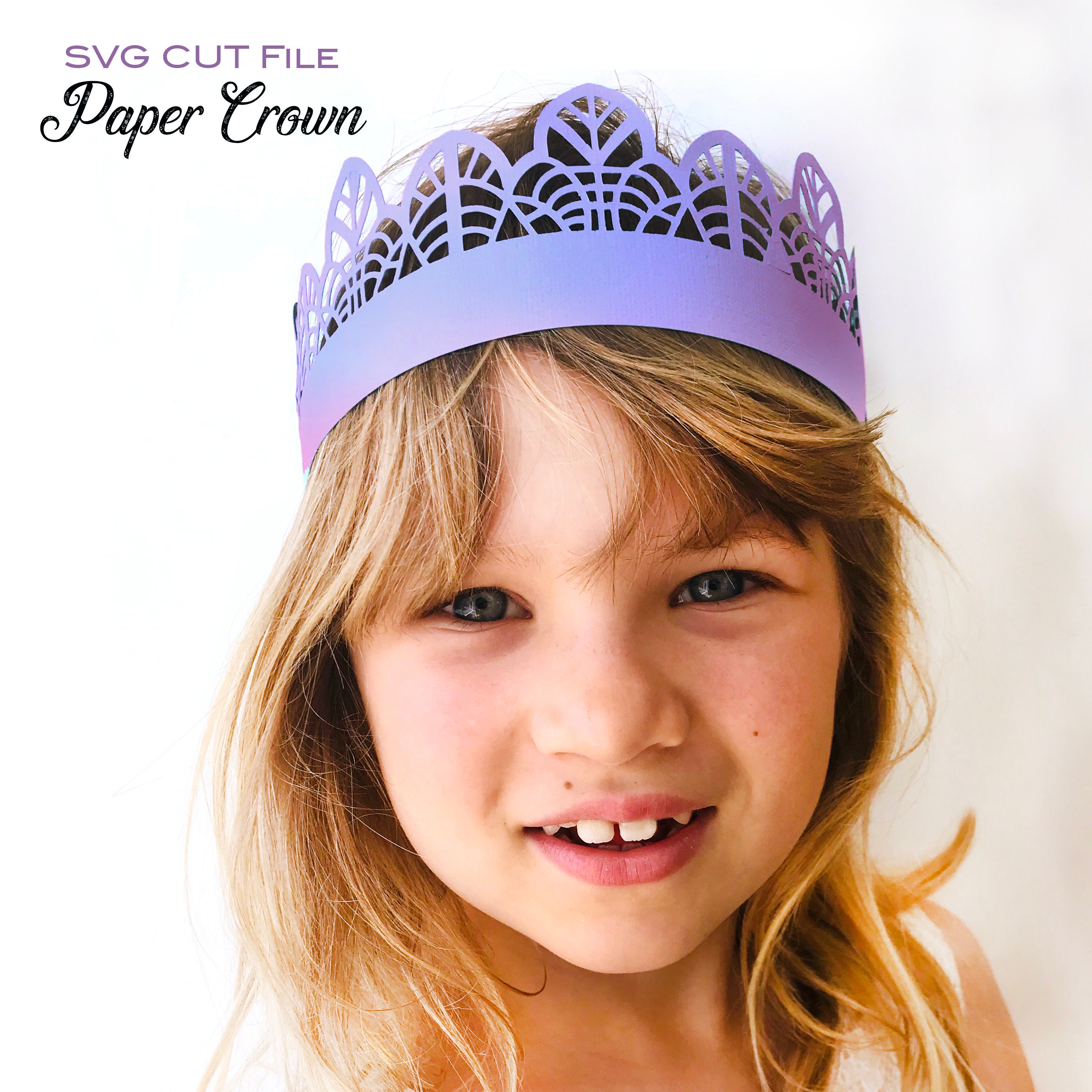 Paper Crown SVG File Princess Crown SVG Crown Cut File | Etsy UK