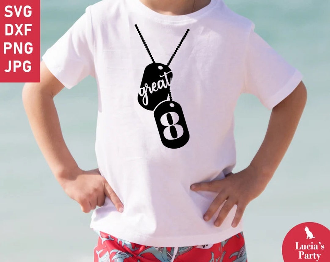 Great 8 Birthday SVG, 8 Birthday Svg, 8th Birthday Shirt Boy Svg, 8th ...