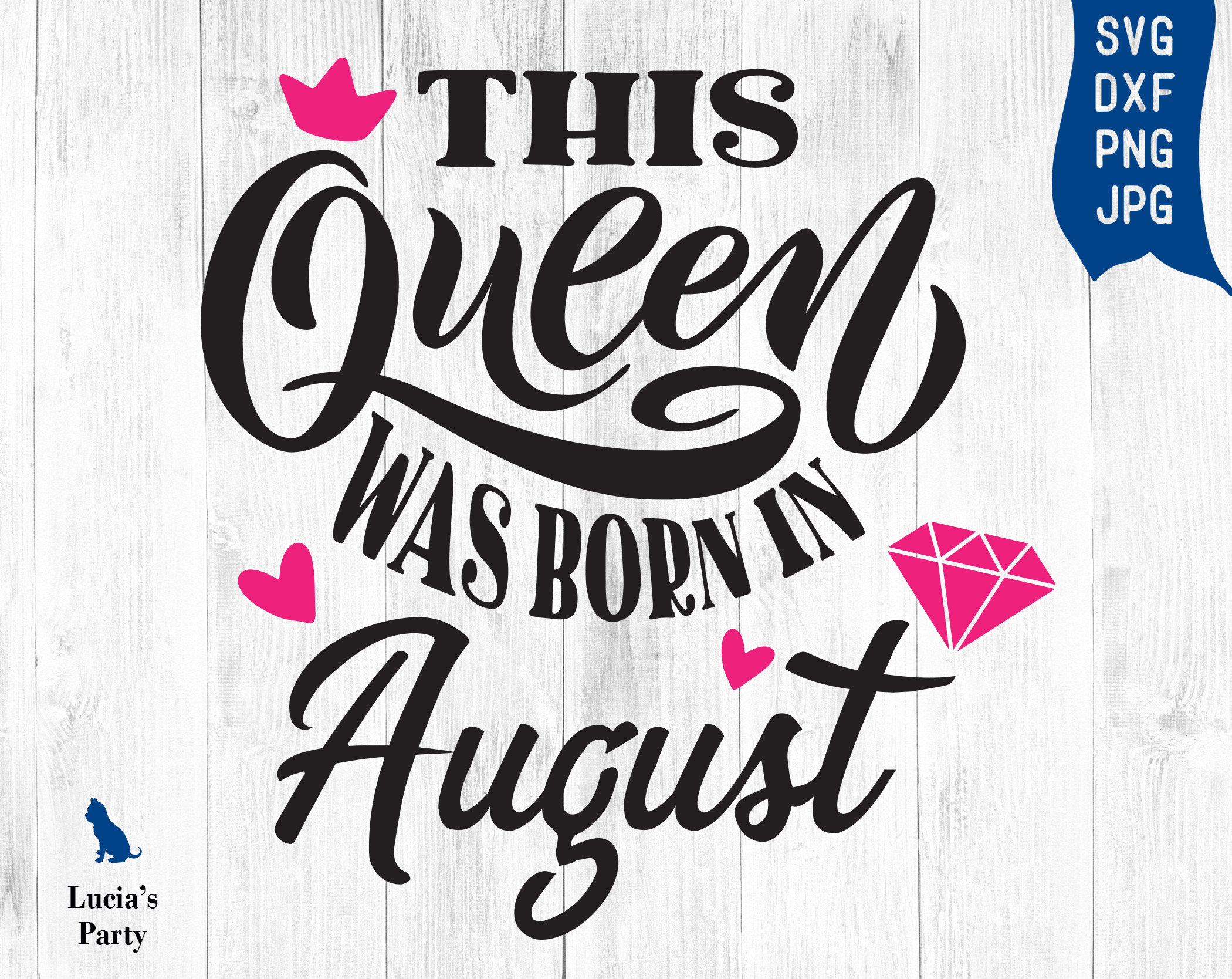 This Queen Was Born in August SVG August Birthday Svg for - Etsy
