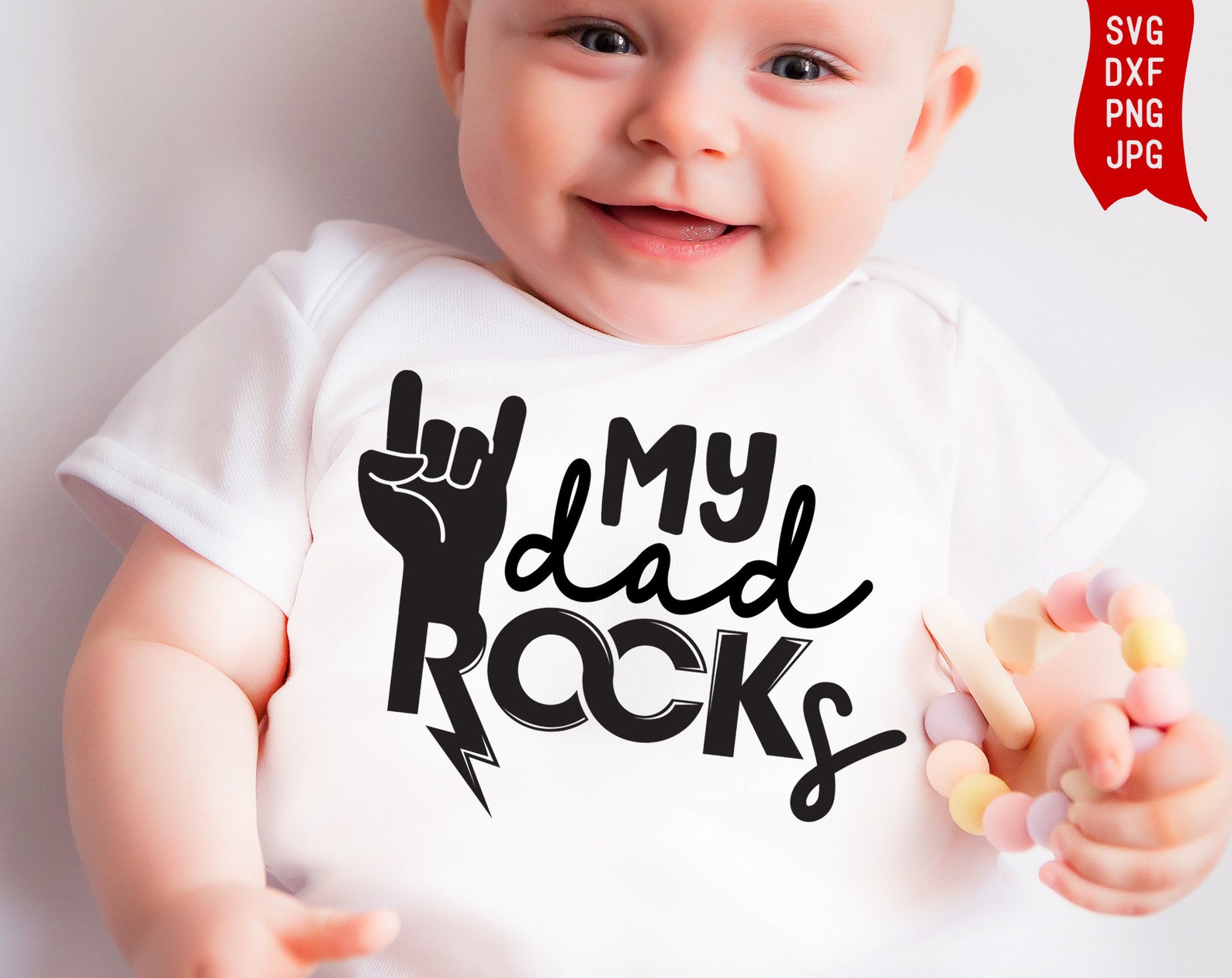 My Dad Rocks SVG Rock N Roll Baby Svg Dad Svg Onesie Rock - Etsy