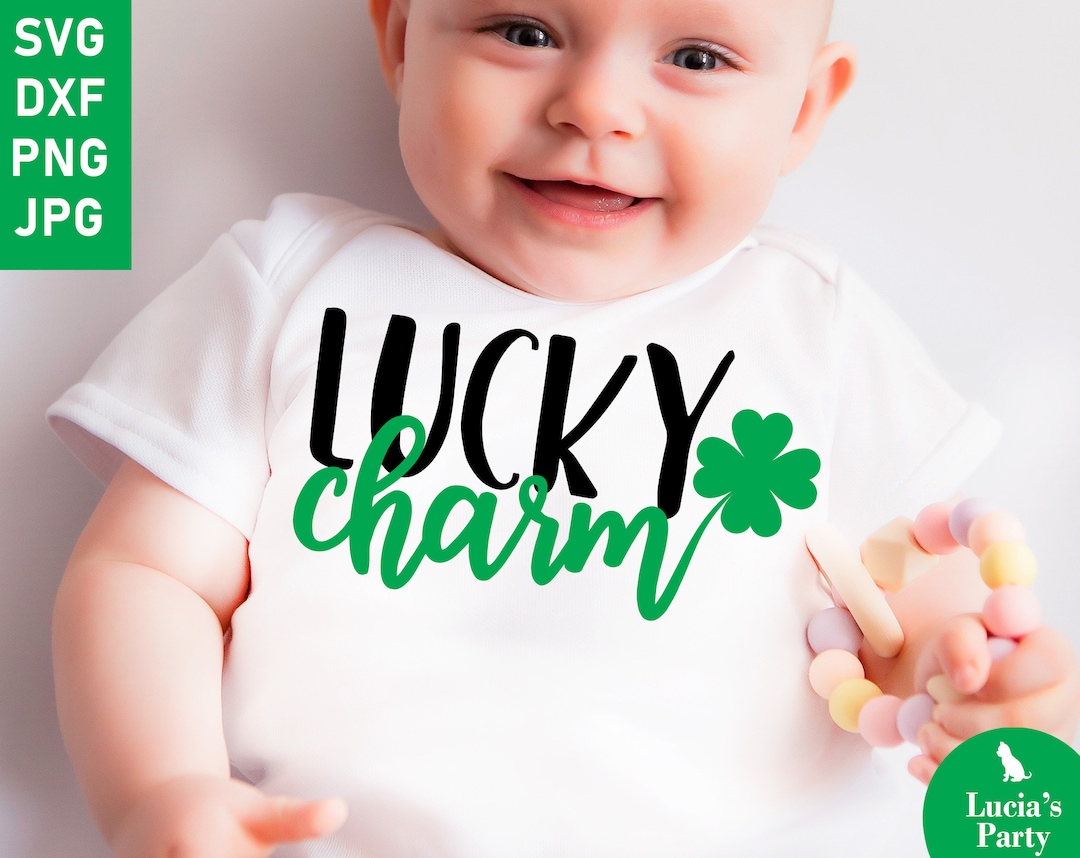 Lucky Charm Svg St Patricks Day Onesie Svg St Patricks Day Kid Svg St ...