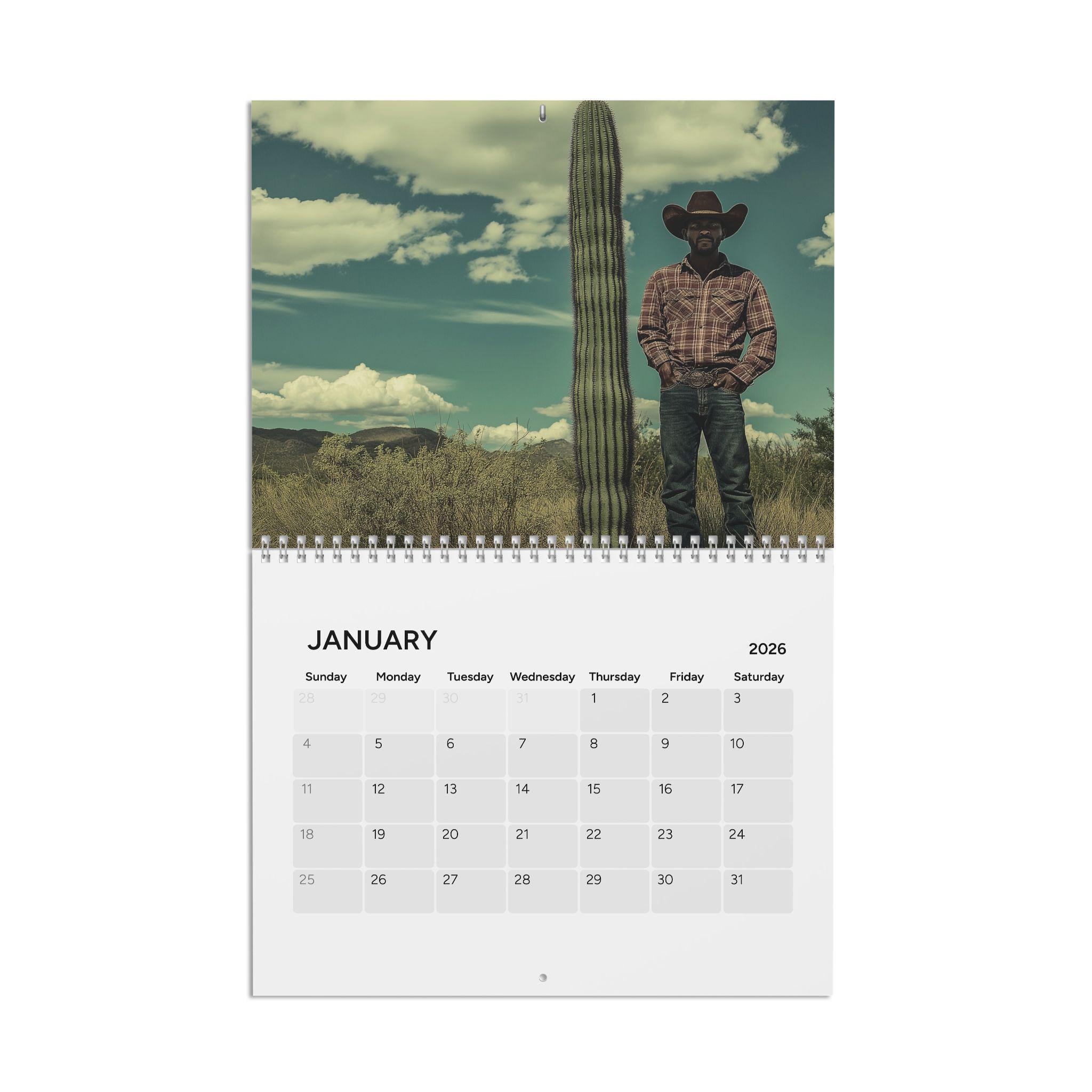 Funny Calendar 2026 | Cowboys and Cactus| White Elephant Gifts for ...
