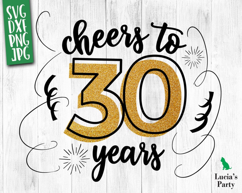 Cheers to 30 Years SVG 30th Birthday Svg for Girl 30 Birthday - Etsy