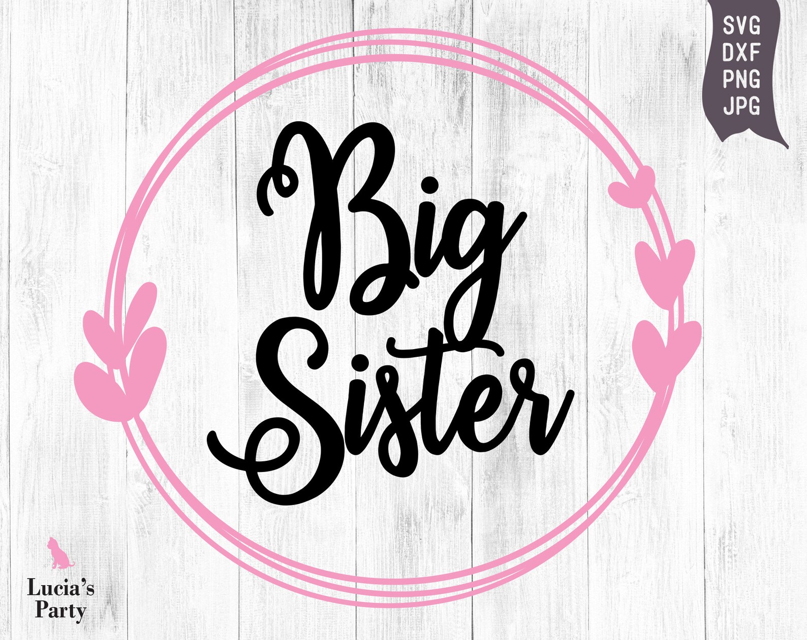 Big Sister Circle Svg Big Sister SVG File for Cricut Big - Etsy