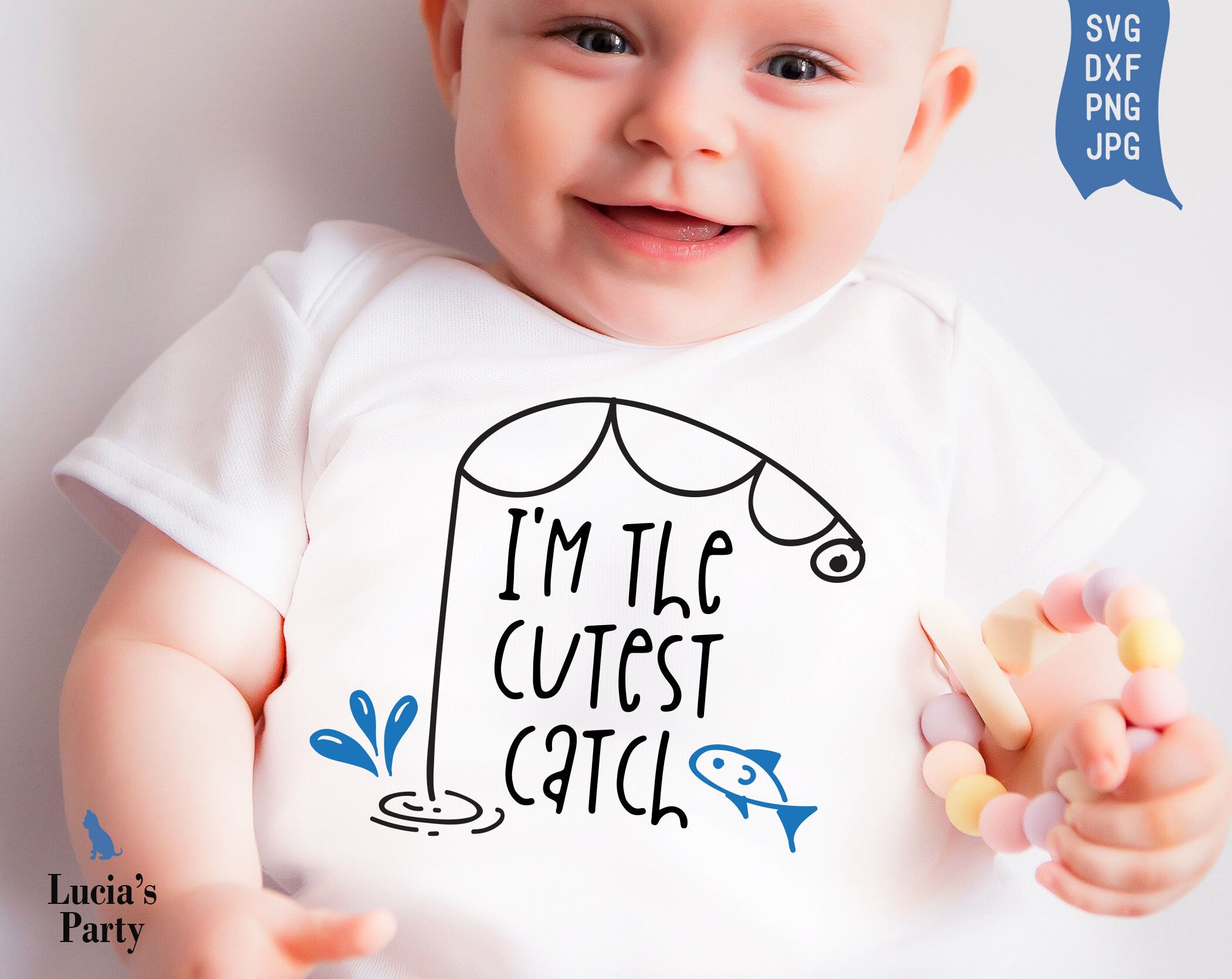 I'm the Cutest Catch SVG Fishing Baby Svg Fishing Onesie for Babies ...