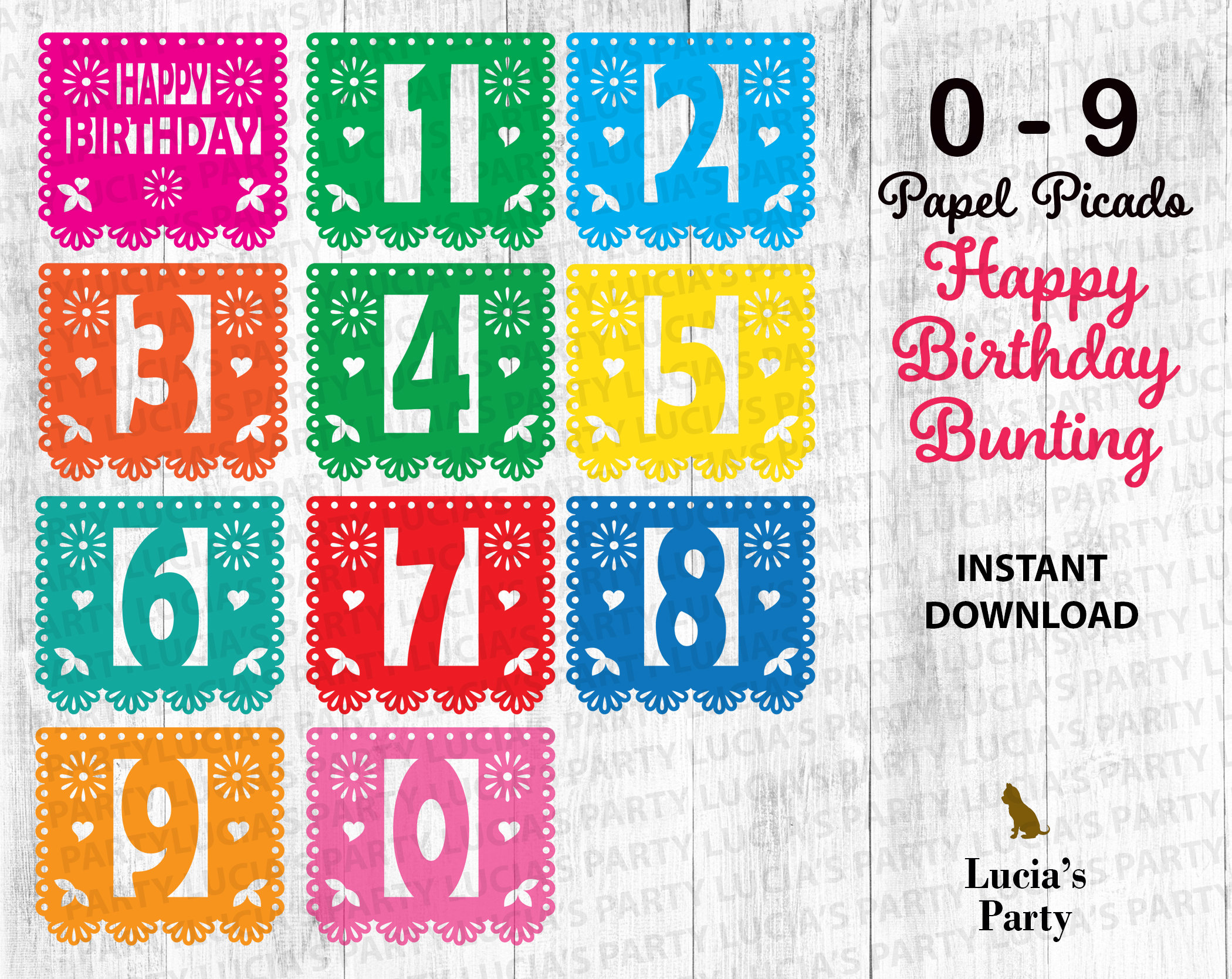 Papel Picado Svg Papel Picado Birthday Banner Digital Papel - Etsy