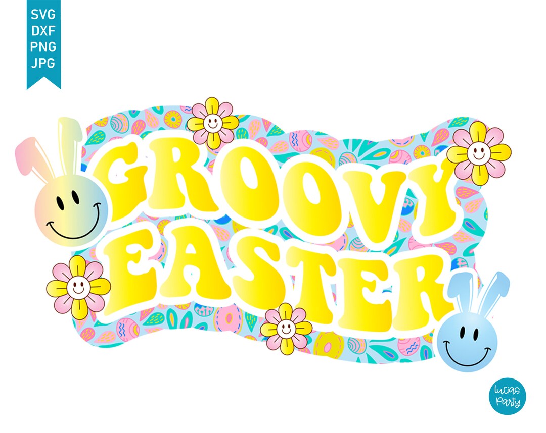 Groovy Easter Day PNG, Easter Sublimation Designs Groovy, Retro Easter ...