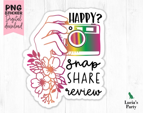 Snap Share Snap and Share PNG Business Stickers PNG - Etsy
