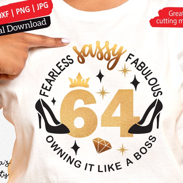 Stepping Into My 64th Birthday Svg - Etsy