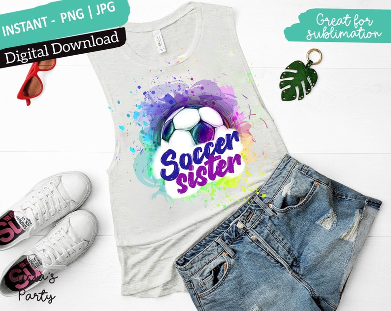 Soccer Sister PNG Soccer Sublimation Designs Downloads Soccer Sister ...
