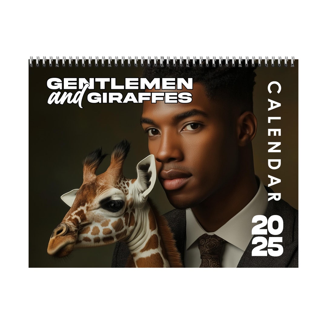 Funny Calendar 2025 Gentlemen and Giraffes White Elephant Gifts for ...