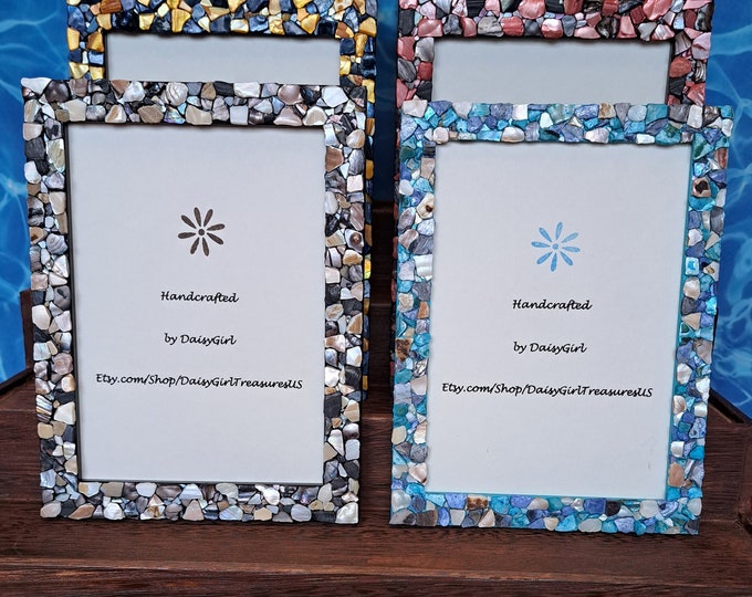 Seashell Picture Frame, Seashell Art, Decorative Shell Frame, Shell Art ...