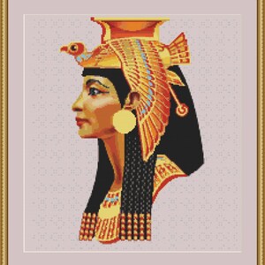 Egyptian Queen Cleopatra Cross Stitch Pattern PDF Down Load Instant ...
