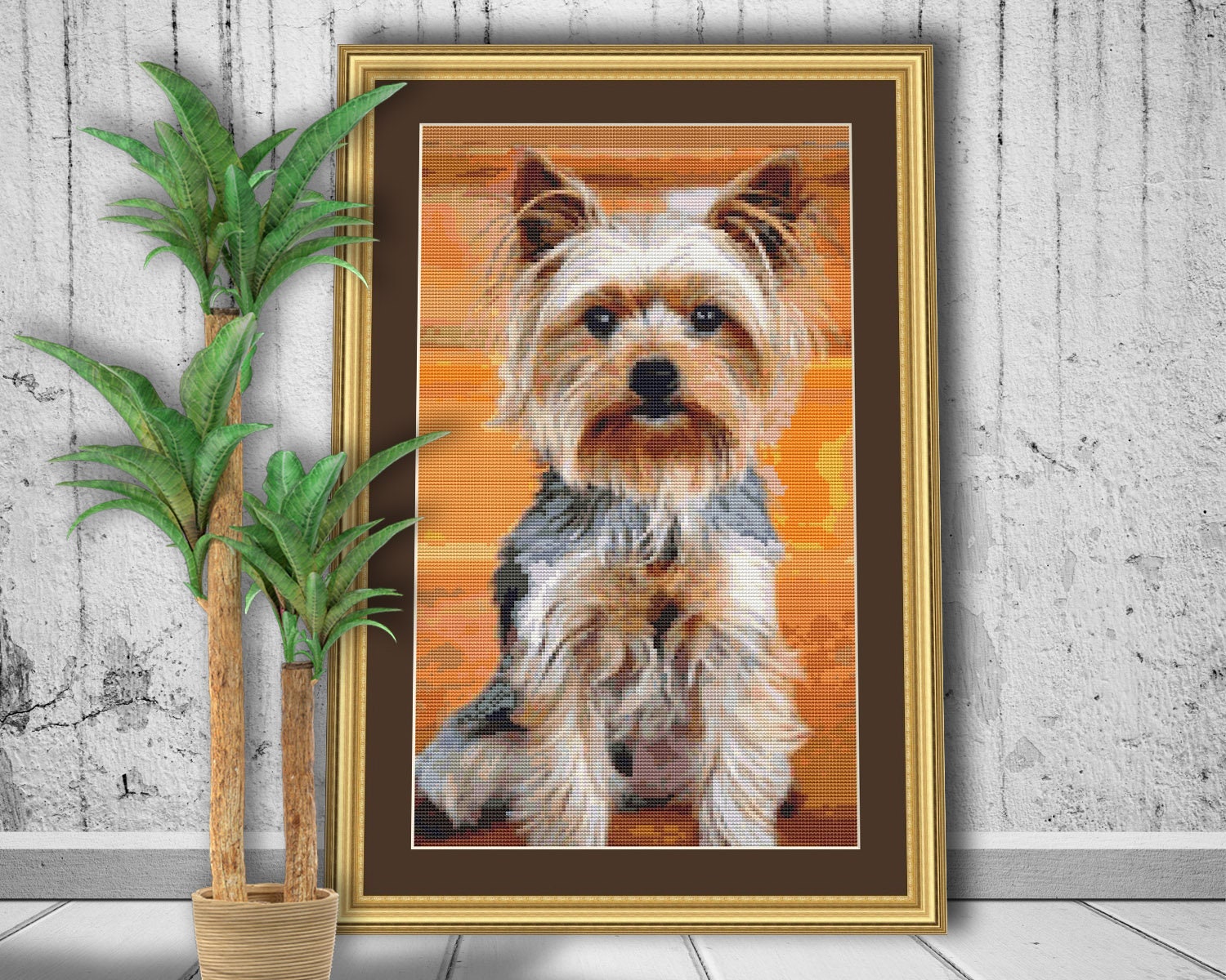 Yorkshire Terrier Yorkie Counted Cross Stitch Pattern PDF Down - Etsy