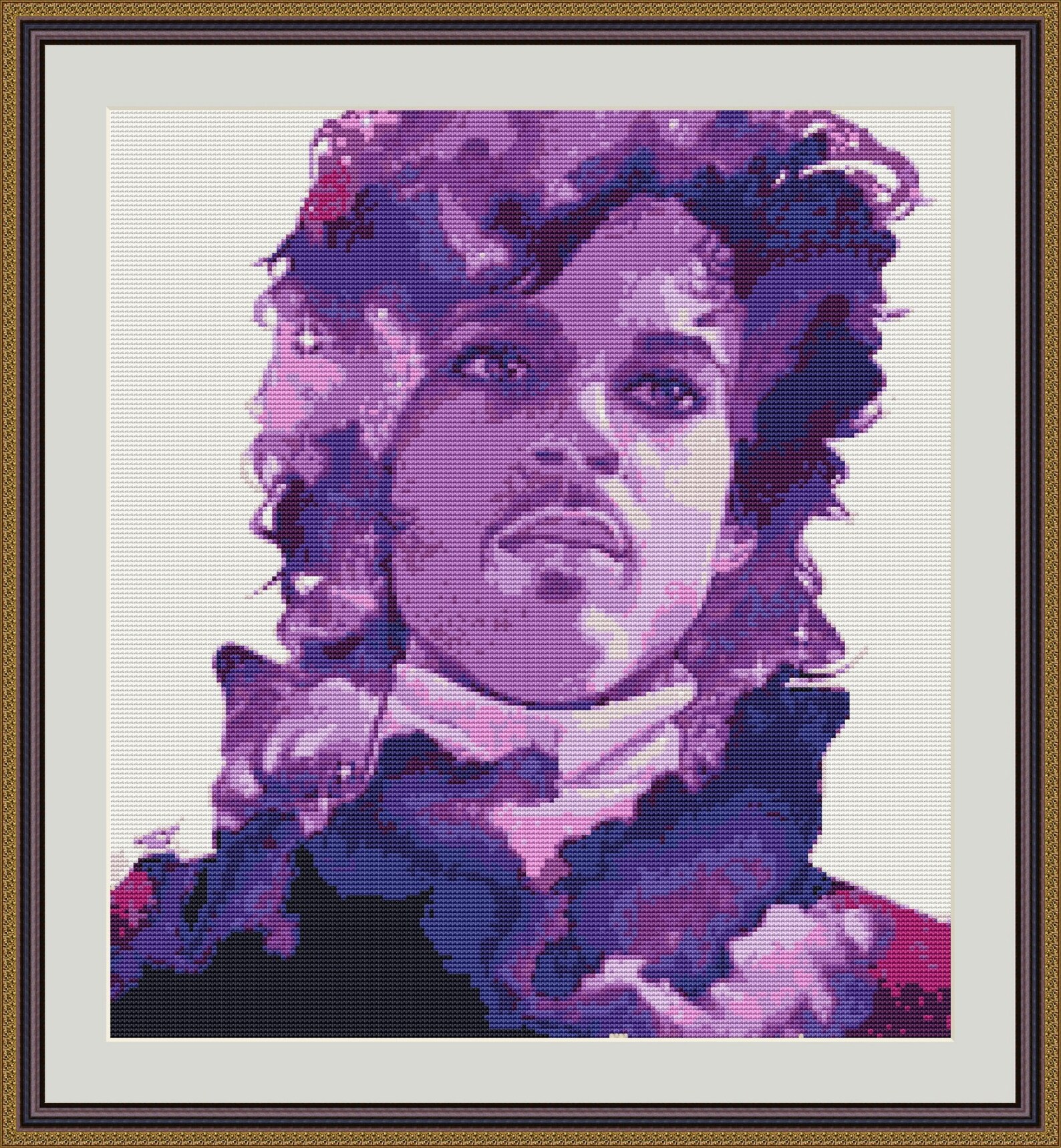 Prince Pop Art Counted Cross Stitch Pattern PDF Down Load 374 - Etsy