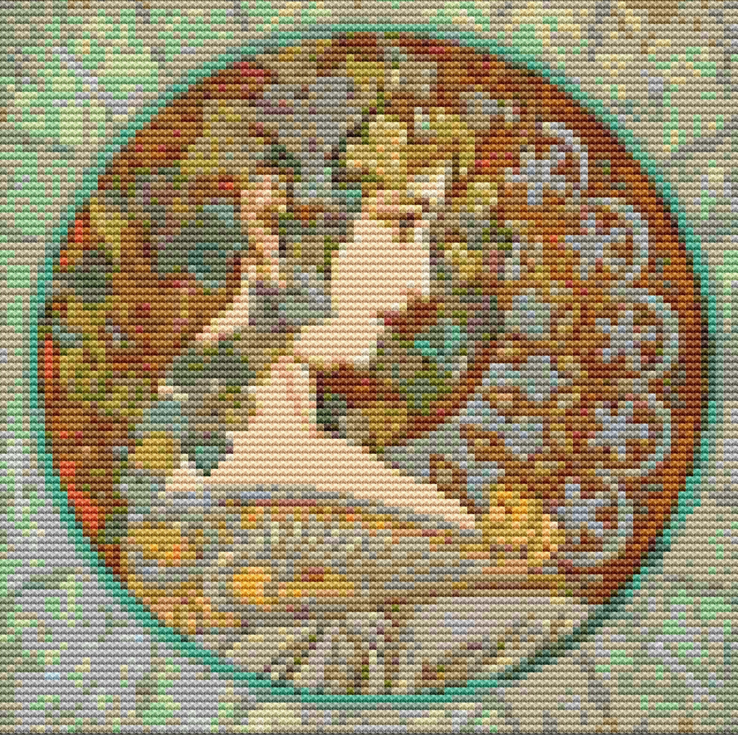 Alphonse Mucha Art Nouveau Counted Cross Stitch Pattern PDF | Etsy
