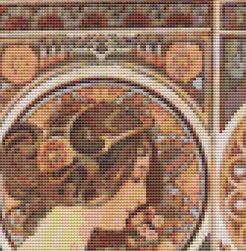Alphonse Mucha Art Nouveau Counted Cross Stitch Pattern PDF - Etsy