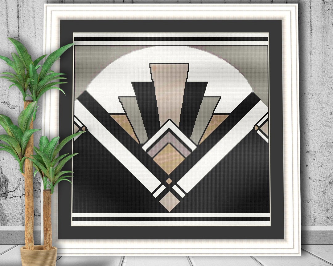 Art Deco Design Cross Stitch Pattern PDF Down Load 146 - Etsy