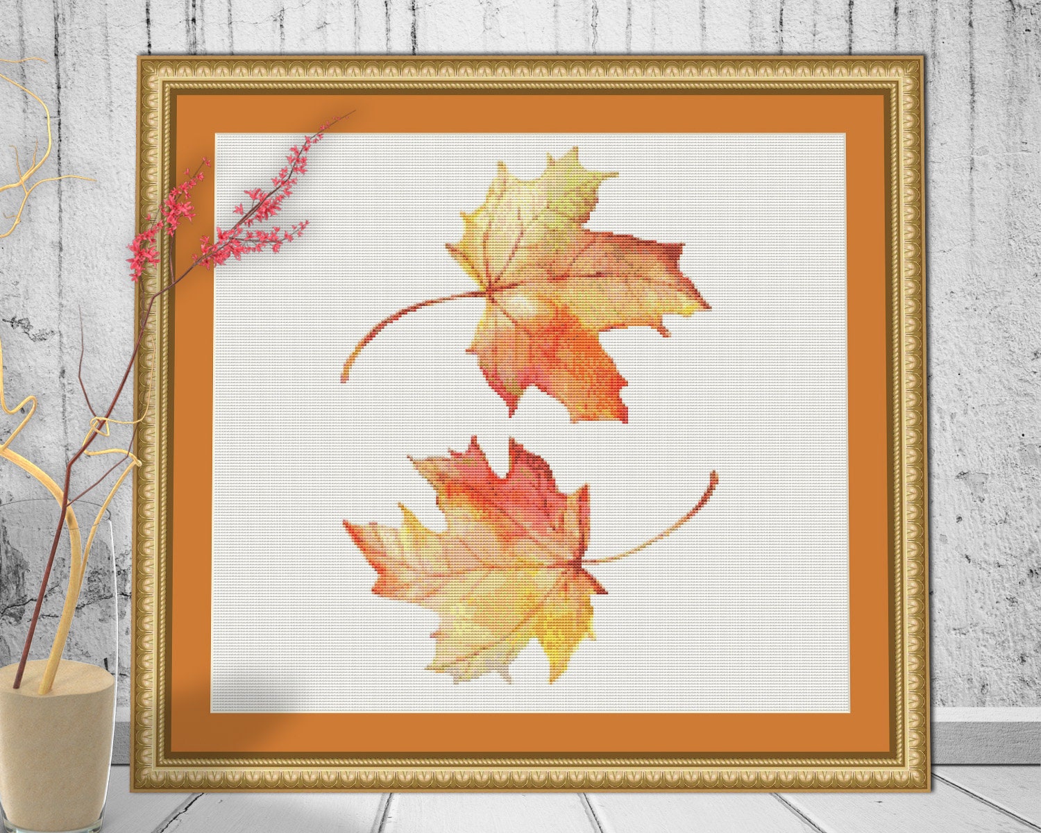 Autumn Leaves Counted Cross Stitch PDF Digital Down Load 181 - Etsy