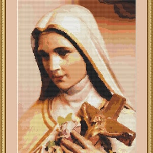 Virgin Mary Counted Cross Stitch Pattern PDF Down Load 451 - Etsy