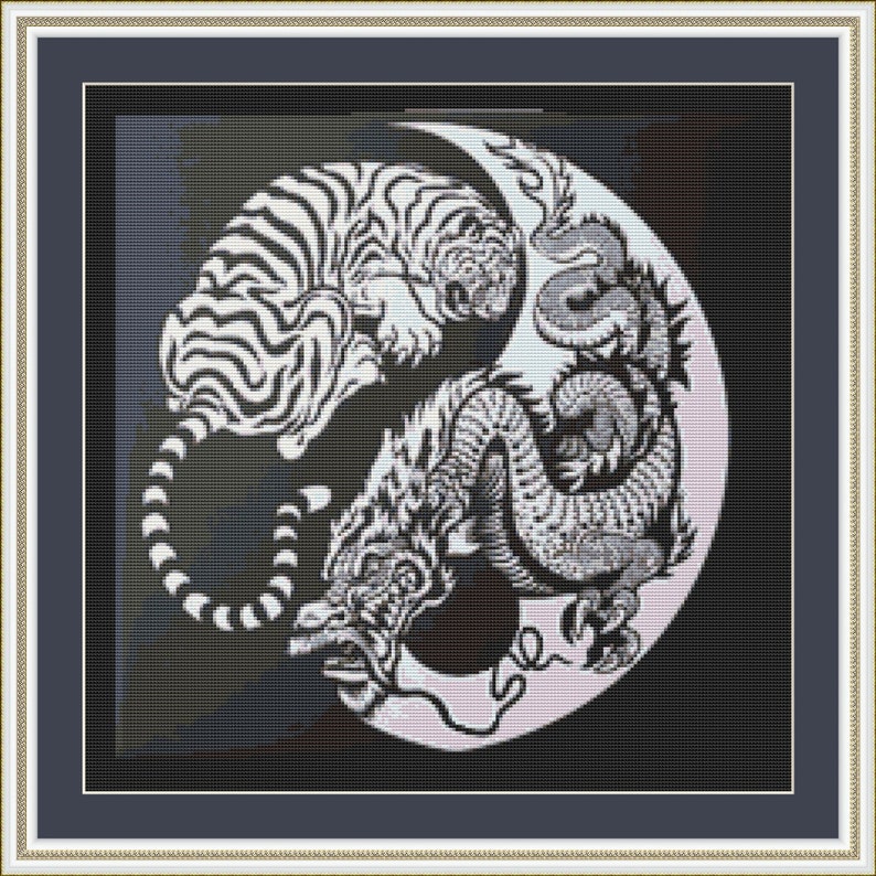 Ying and Yang Cross Stitch Pattern PDF Down Load 029 - Etsy