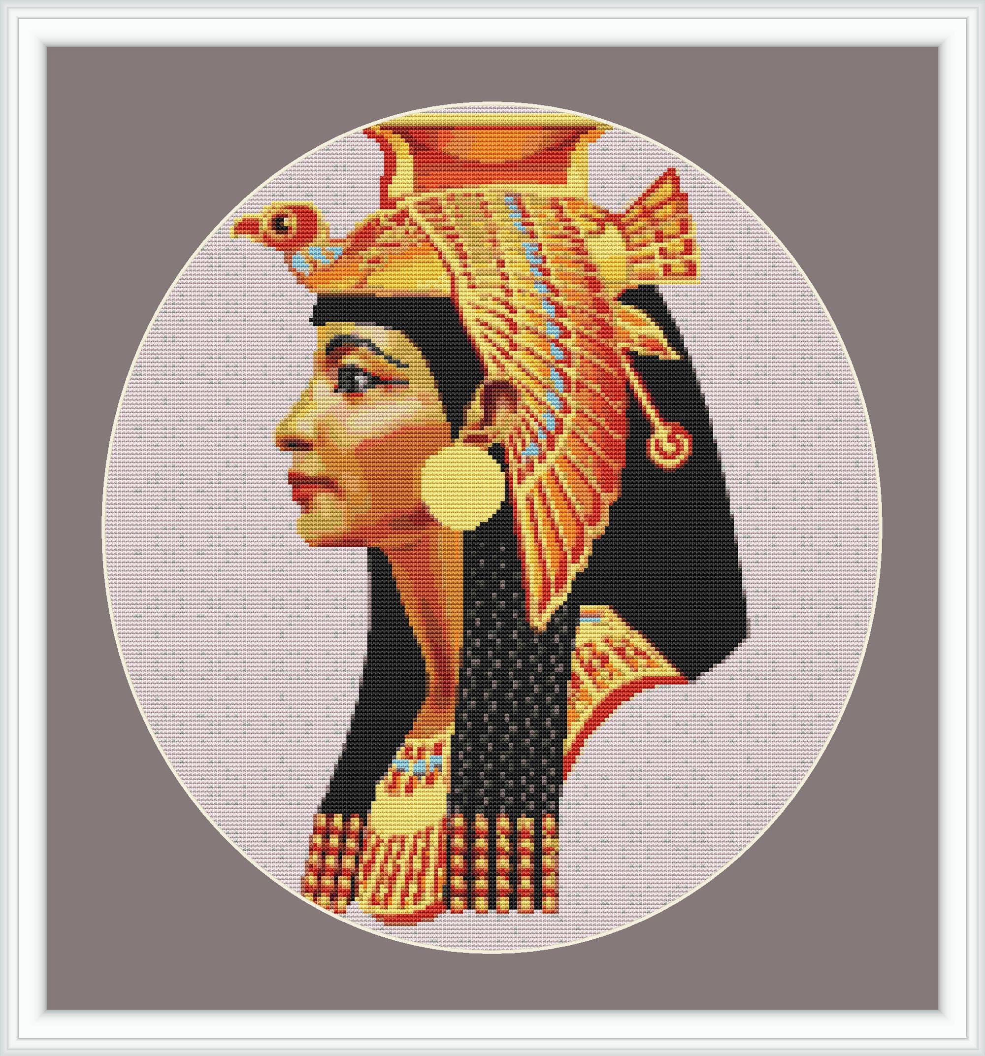 Egyptian Queen Cleopatra Cross Stitch Pattern PDF Down Load Instant ...