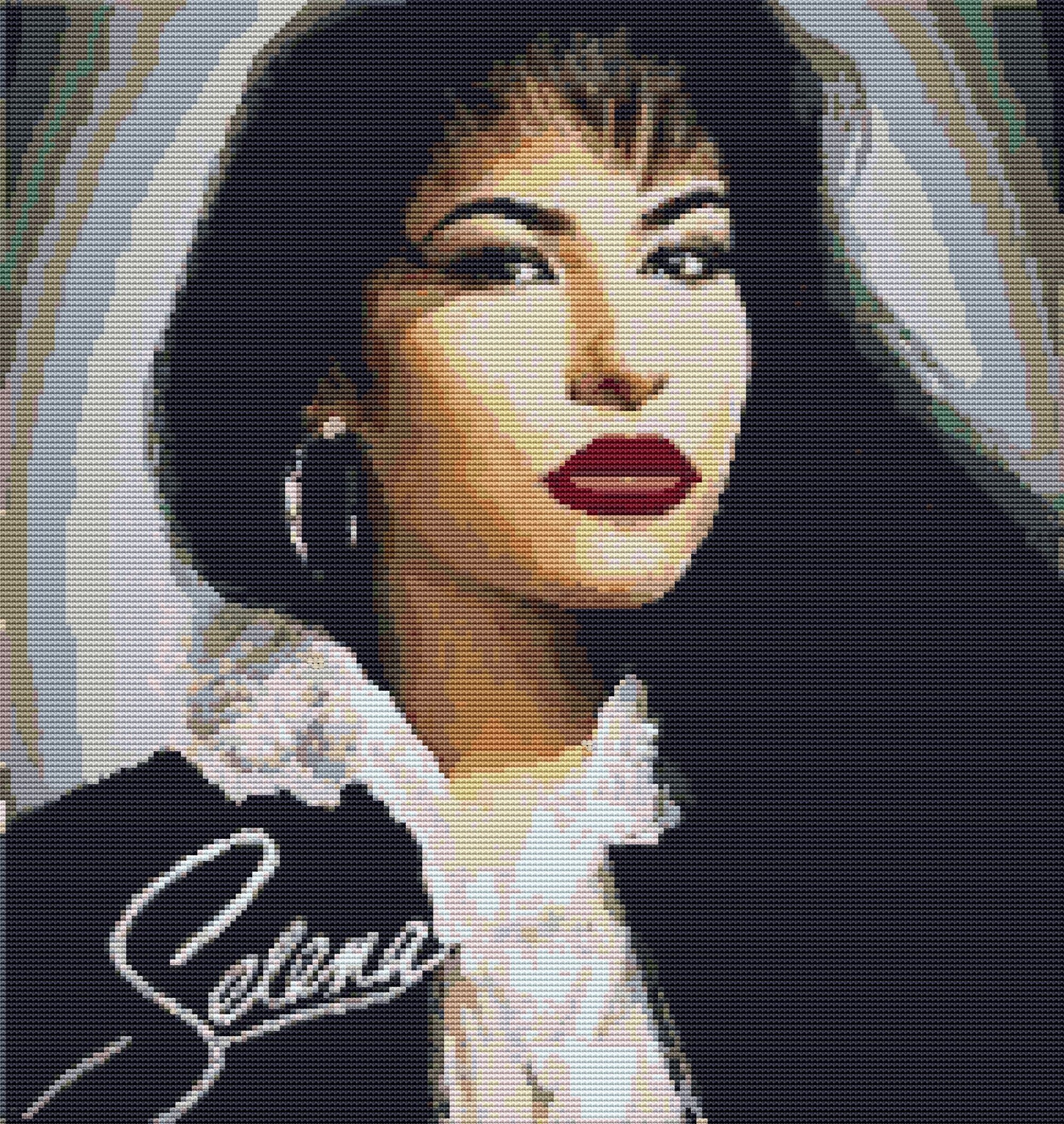 Selena Quintanilla Counted Cross Stitch Pattern PDF Down Load 480 - Etsy
