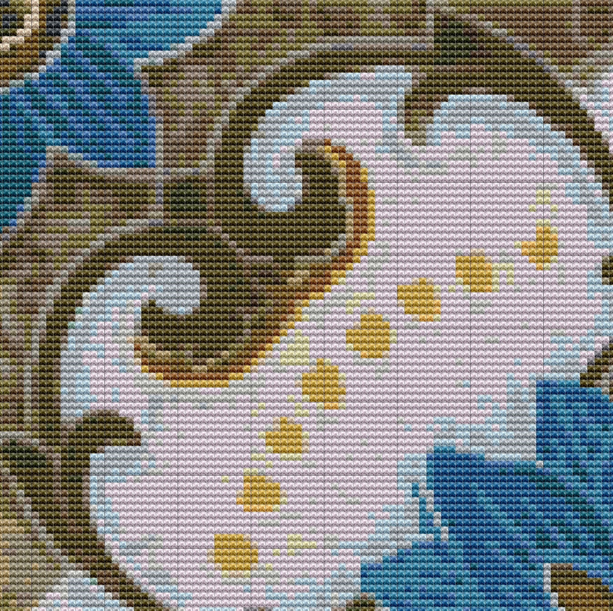 Art Deco Floral Tile Counted Cross Stitch Pattern PDF Down - Etsy Canada