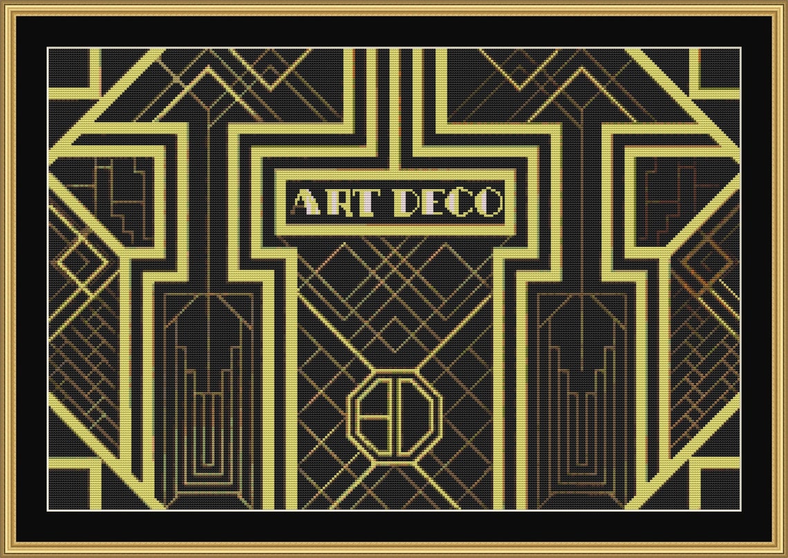 Art Deco Counted Cross Stitch Pattern PDF Down Load 186 - Etsy