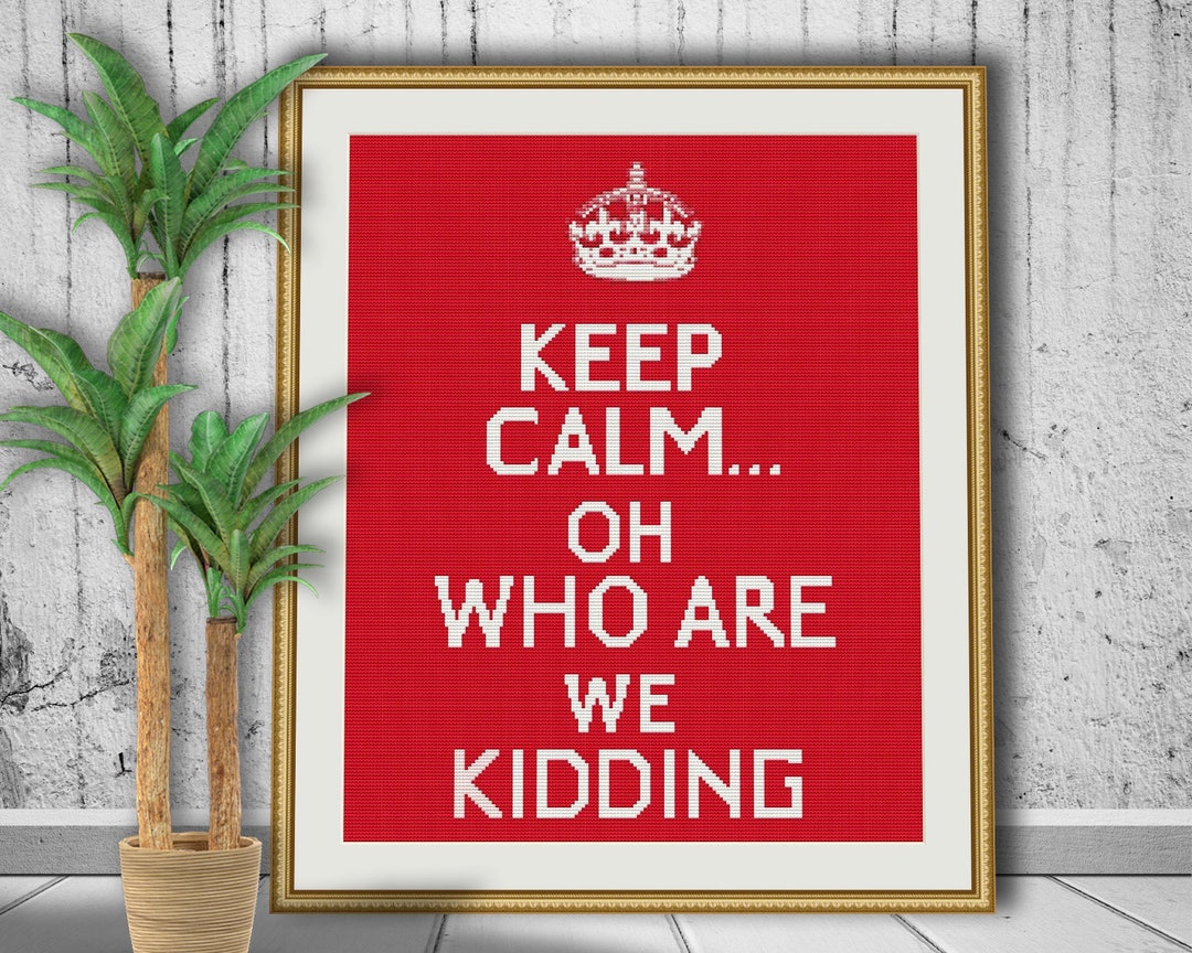 Keep Calm Cross Stitch Pattern PDF Down Load 084 - Etsy